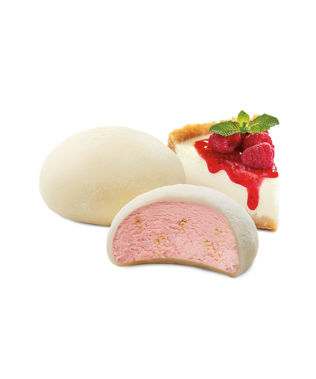 Raspberry Cheesecake Mochi Ice Cream 6pk - Bubbies Ice Cream